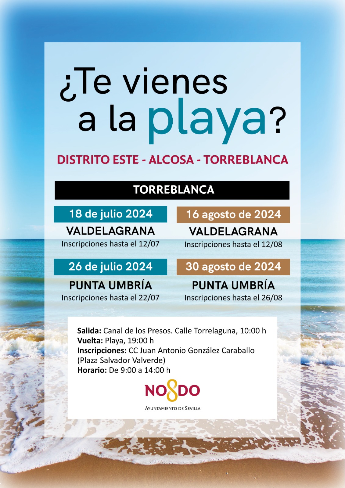 Viajes a la playa con el Distrito Torreblanca — Este - Alcosa - Torreblanca